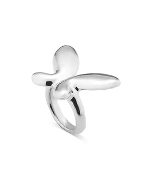 UNODE50 Medium Butterfly Sterling Plated Ring