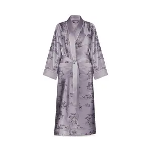 Gingerlily X Sheila Bridges Harlem Toile Silk Robe - Lilac