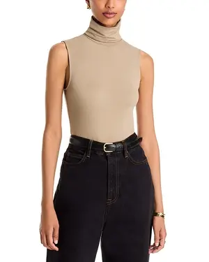 Majestic Filatures Sleeveless Turtleneck Top - Fossil