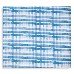 SFERRA Plaidino Flat Sheet, Full/queen Clearwater