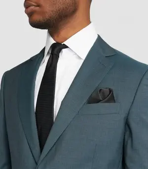 Brioni Silk Pocket Square - Black