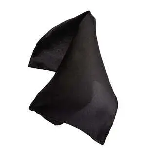 Brioni Silk Pocket Square - Black