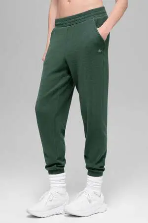 Alo Yoga Waffle Weekend Escape Jogger Pants - Clover Green