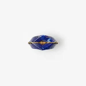 Burberry Lapis Hollow Ring - Gold