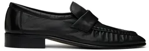THE ROW The Row Black Soft Loafers - Black