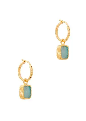MISSOMA Amazonite 18kt Gold Vermeil Hoop Earrings - Green
