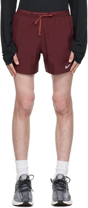 Nike Nike Burgundy Brief-Lined Shorts - Night Maroon/cedar/r