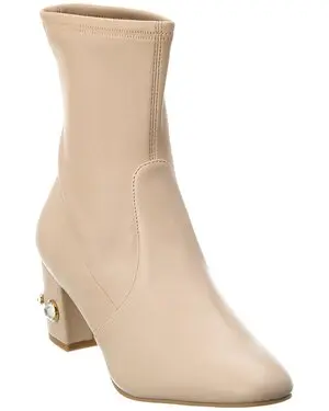 STUART WEITZMAN Allshine 60 Leather Bootie - Beige