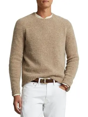 Polo Ralph Lauren Wool & Alpaca-blend Crewneck Sweater Oak Brown