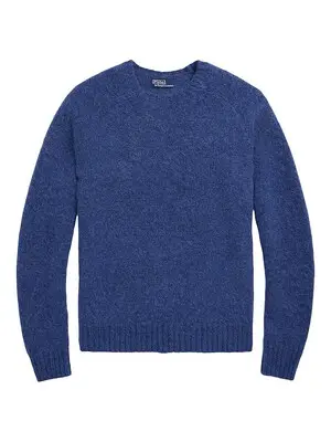 Ralph Lauren Men's Wool & Alpaca-Blend Crewneck Sweater - Rustic Navy  - Rustic Navy