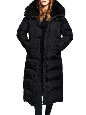 Sam. Women's Brooklyn Shell Down Puffer Coat - Matte Black  - Matte Black
