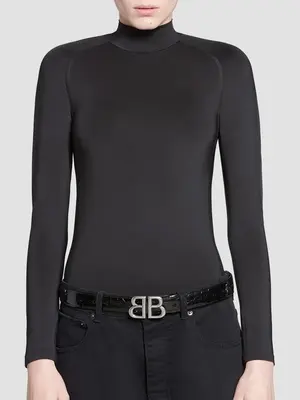 Balenciaga Monaco Belt Crocodile Embossed
