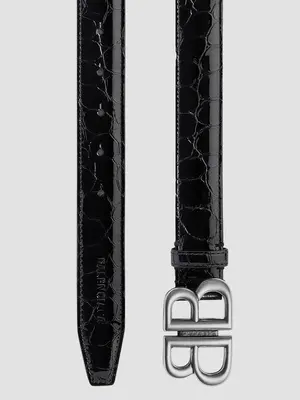 Balenciaga Monaco Belt Crocodile Embossed