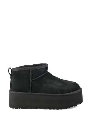 UGG Classic Ultra Mini Leather Boots - Black