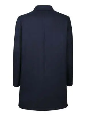 Herno Herringbone Coat - Blue