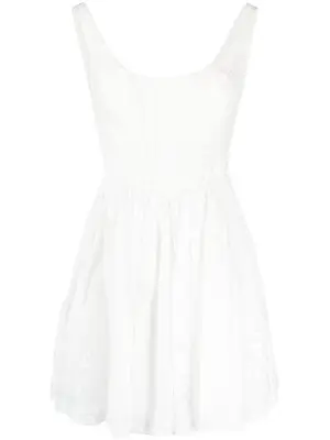 Zimmermann Alight Corset Linen Minidress - White