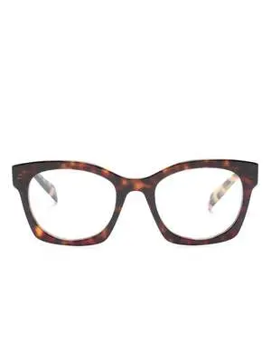 Prada Tortoiseshell D-frame Glasses - Brown
