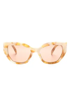 Prada Butterfly-frame Sunglasses - Neutrals