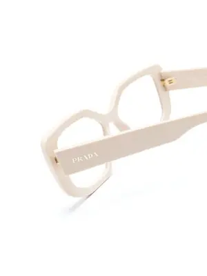Prada Geometric Frame Glasses - Neutrals