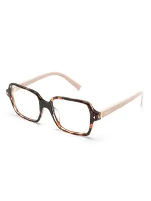 Prada Logo-print Square-frame Eyeglasses - Pink