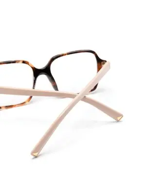 Prada Logo-print Square-frame Eyeglasses - Pink