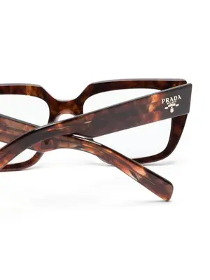 Prada Tortoiseshell Square Frame Glasses