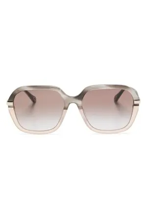 Chloé Ombré-effect Square-frame Sunglasses - Neutrals