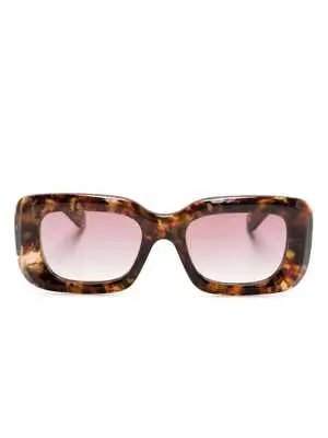 Chloé Gayia Rectangle-frame Sunglasses - Brown