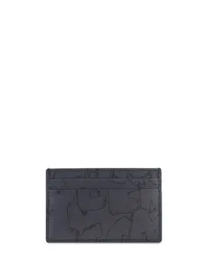 Alexander McQueen Graffiti Leather Card Holder