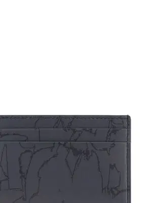 Alexander McQueen Graffiti Leather Card Holder