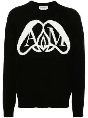 Alexander McQueen Seal Logo Intarsia Jumper