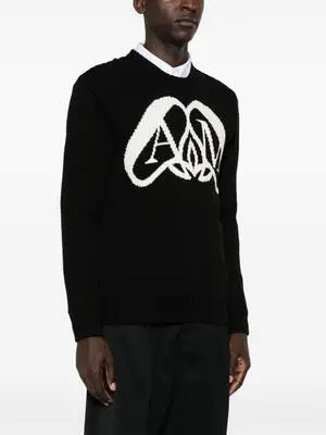 Alexander McQueen Seal Logo Intarsia Jumper