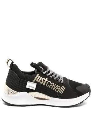 Just Cavalli Logo-print Lace-up Sneakers - Black