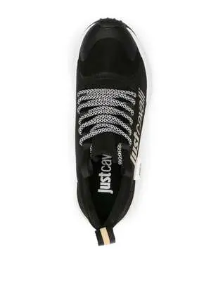 Just Cavalli Logo-print Lace-up Sneakers - Black