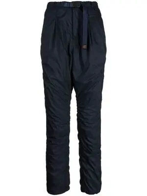 Undercover Logo-tag Buckle-fastening Tapered Trousers - Blue