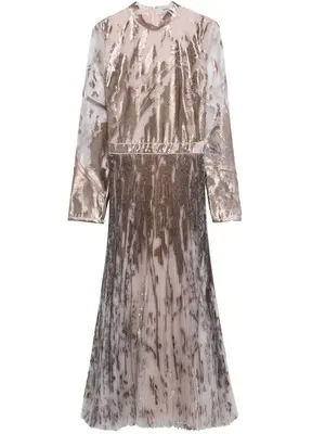 Simkhai Cassini Abstract-pattern Print Dress
