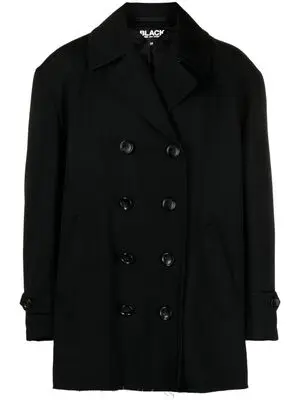 BLACK COMME DES GARÇONS Notched-lapels Double-breasted Coat