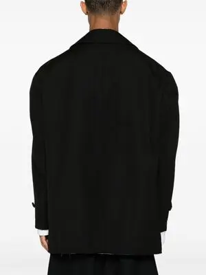 BLACK COMME DES GARÇONS Notched-lapels Double-breasted Coat