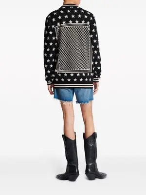 Balmain Monogram Stars Wool Jumper