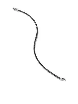 David Yurman Sterling Silver Box Chain Bracelet - Black