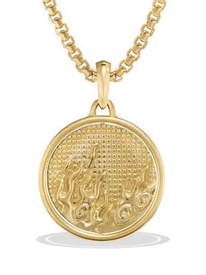 David Yurman 18kt Yellow Water And Fire Duality Amulet - Gold