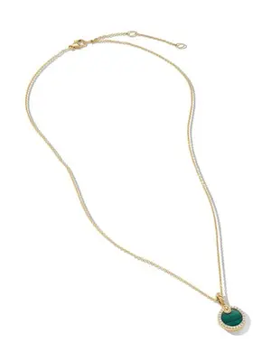 David Yurman 18kt Yellow Petite Dy Elements Diamond Necklace - Gold