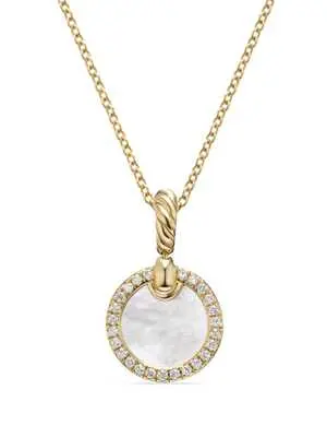 David Yurman 18kt Yellow Petite Dy Elements Diamond Necklace - Gold