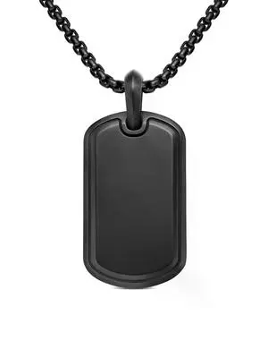 David Yurman Sculpted Cable Tag - Black