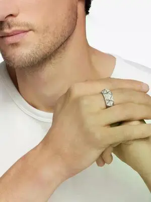David Yurman Torqued Faceted Signet Ring - Silver