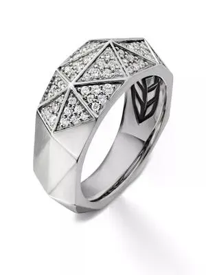 David Yurman Torqued Faceted Signet Ring - Silver