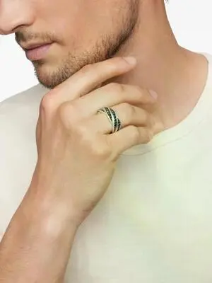 David Yurman Dy Helios Diamond Band Ring - Silver