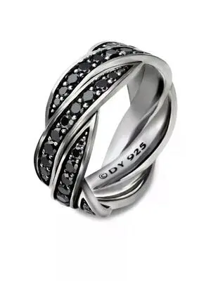 David Yurman Dy Helios Diamond Band Ring - Silver