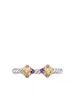 David Yurman 18kt Yellow Gold And Sterling Renaissance Ring - Silver