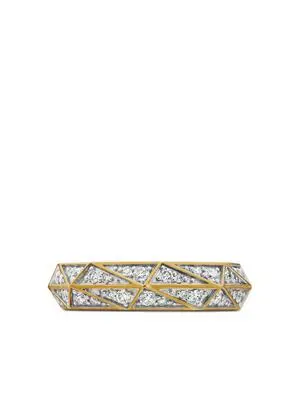 David Yurman 18kt Yellow Faceted Diamond Ring